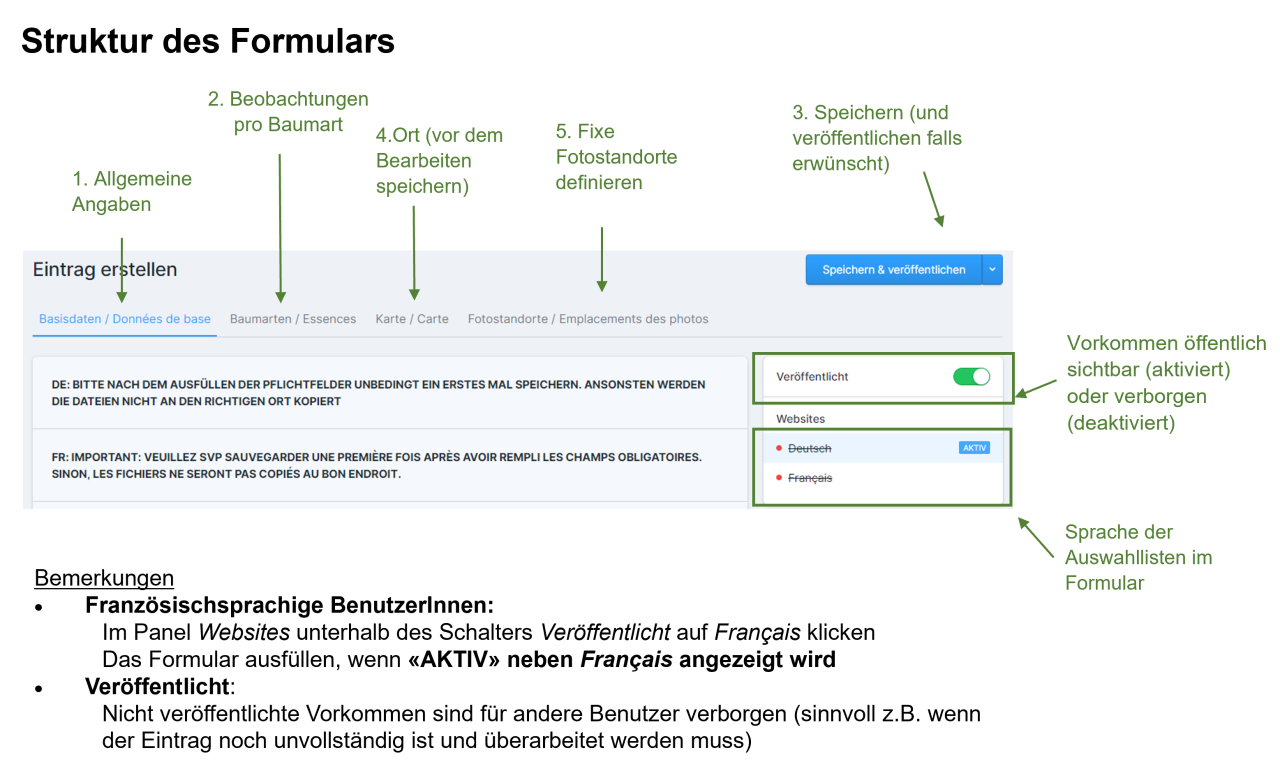 Doku Tool Zukunftsbaumarten
